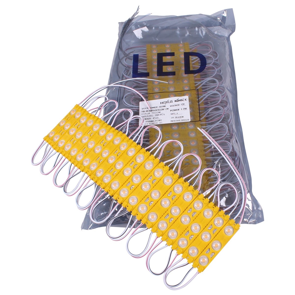 Hexus Super Led Signage Module 12v 1,2w Ip65 3 Led 160d Amber - Zenit LED