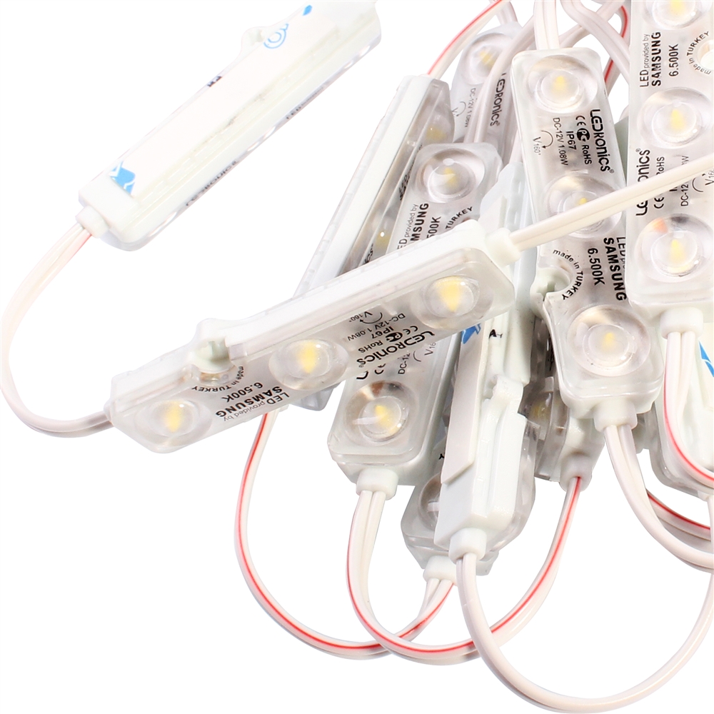 Ledronics Led Signage Module 12v Cv 1,08w Ip67 3led 160d 6.500k White ...