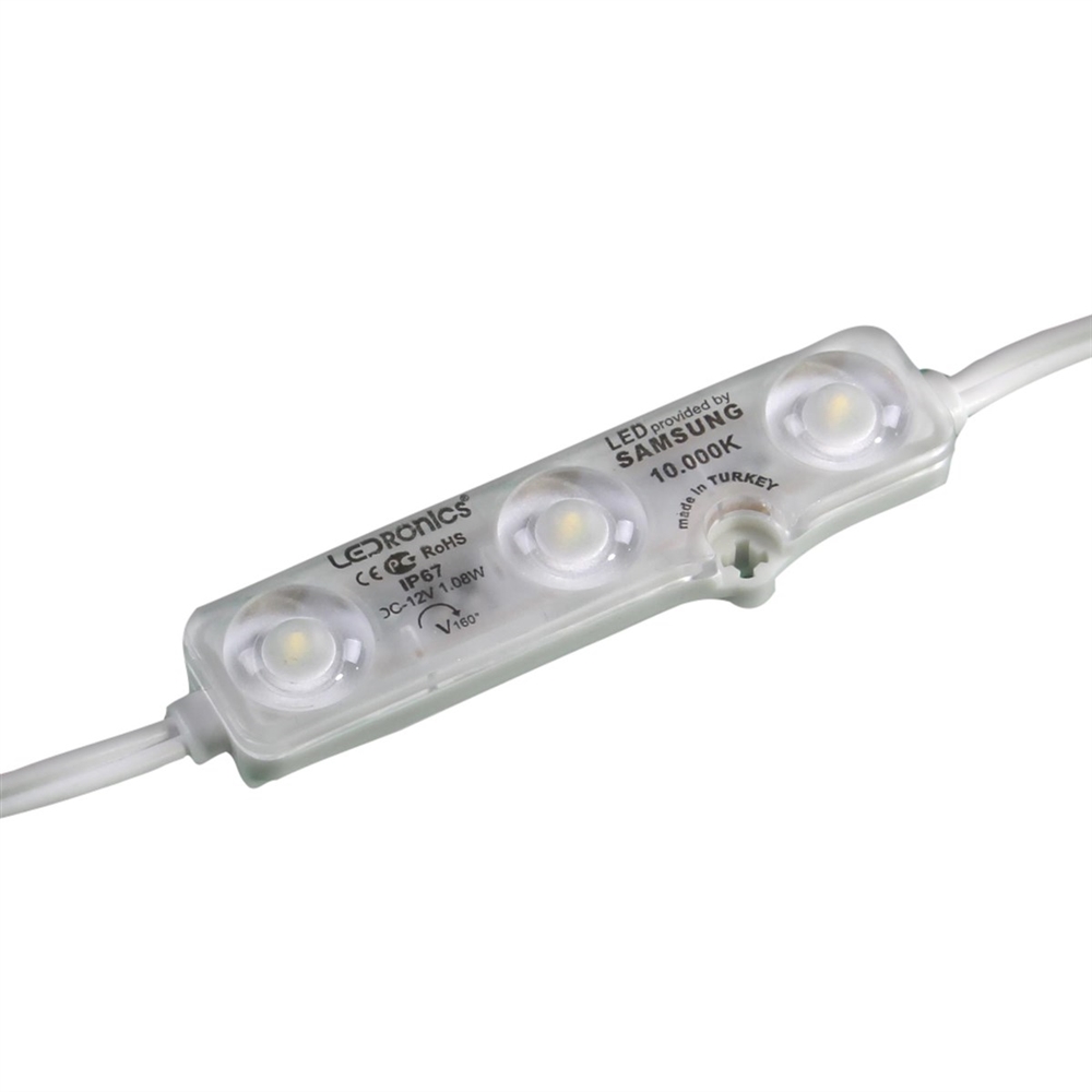 Ledronics Led Signage Module 12v Cv 1,08w Ip67 3led 160d 10.000k White ...