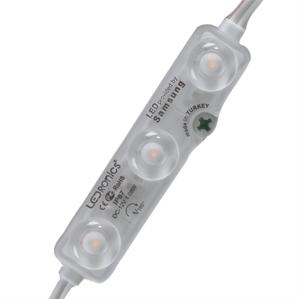 Ledronics Led Signage Module 12v Cv 1,08w Ip67 3led 160d 3.000k White ...