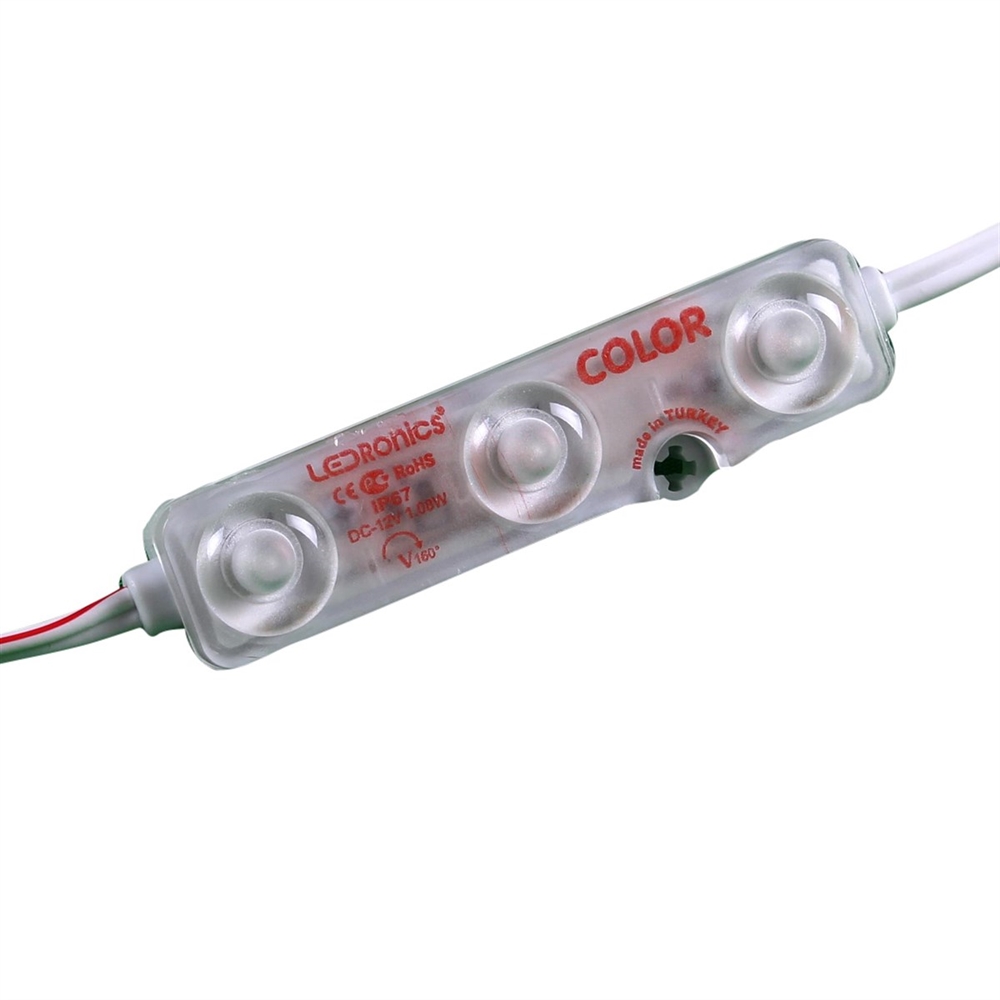 Ledronics Led Signage Module 12v Cv 1,08w Ip67 3led 160d Red - Zenit LED