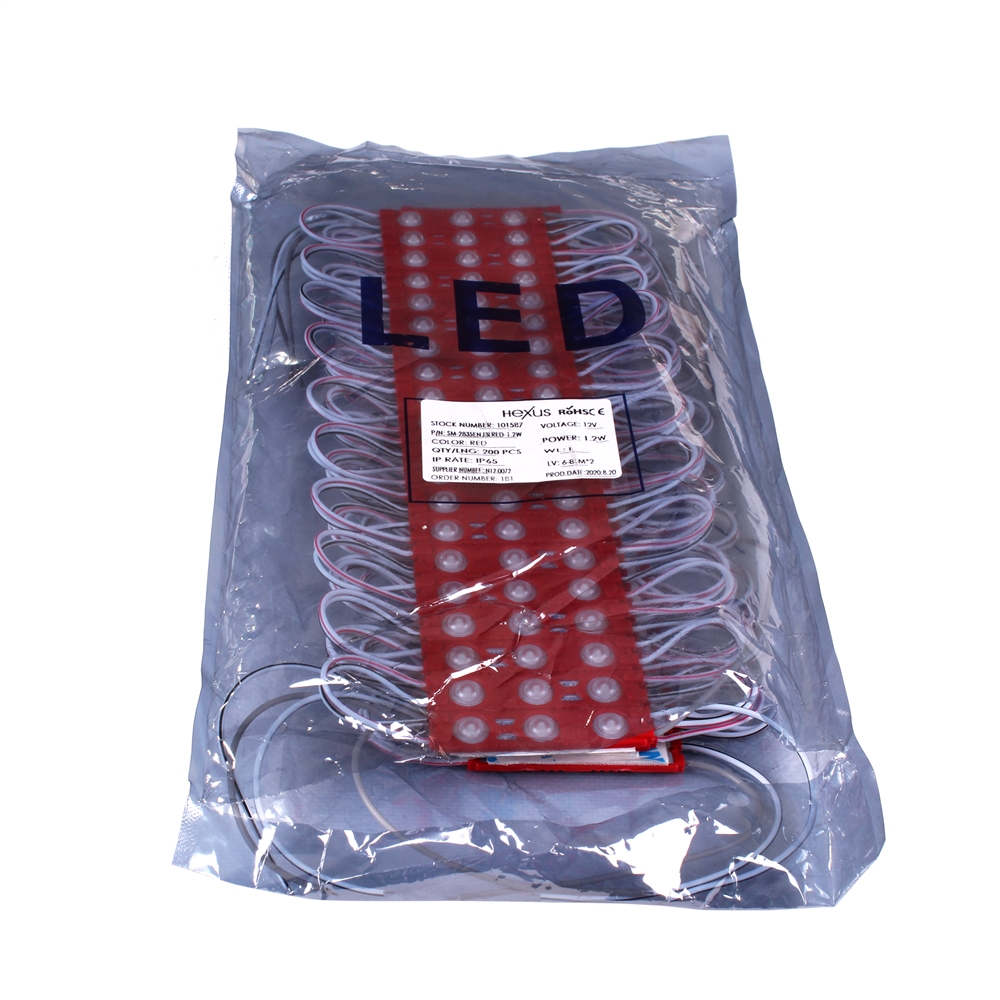 Hexus Super Module Led 12v 1.2w Red 160° 13 X 60 Mm 7 Cm Cable - Zenit LED