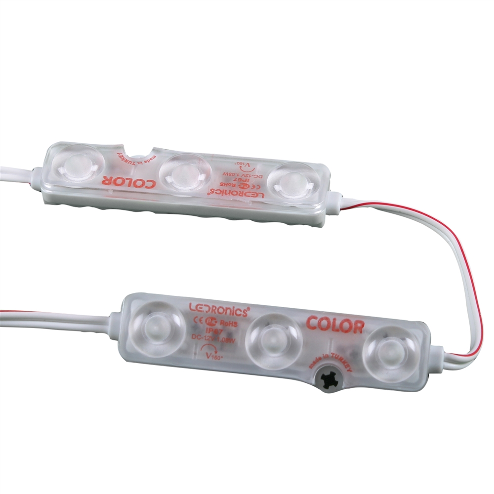 Ledronics Led Signage Module 12v Cv 1,08w Ip67 3led 160d Red - Zenit LED