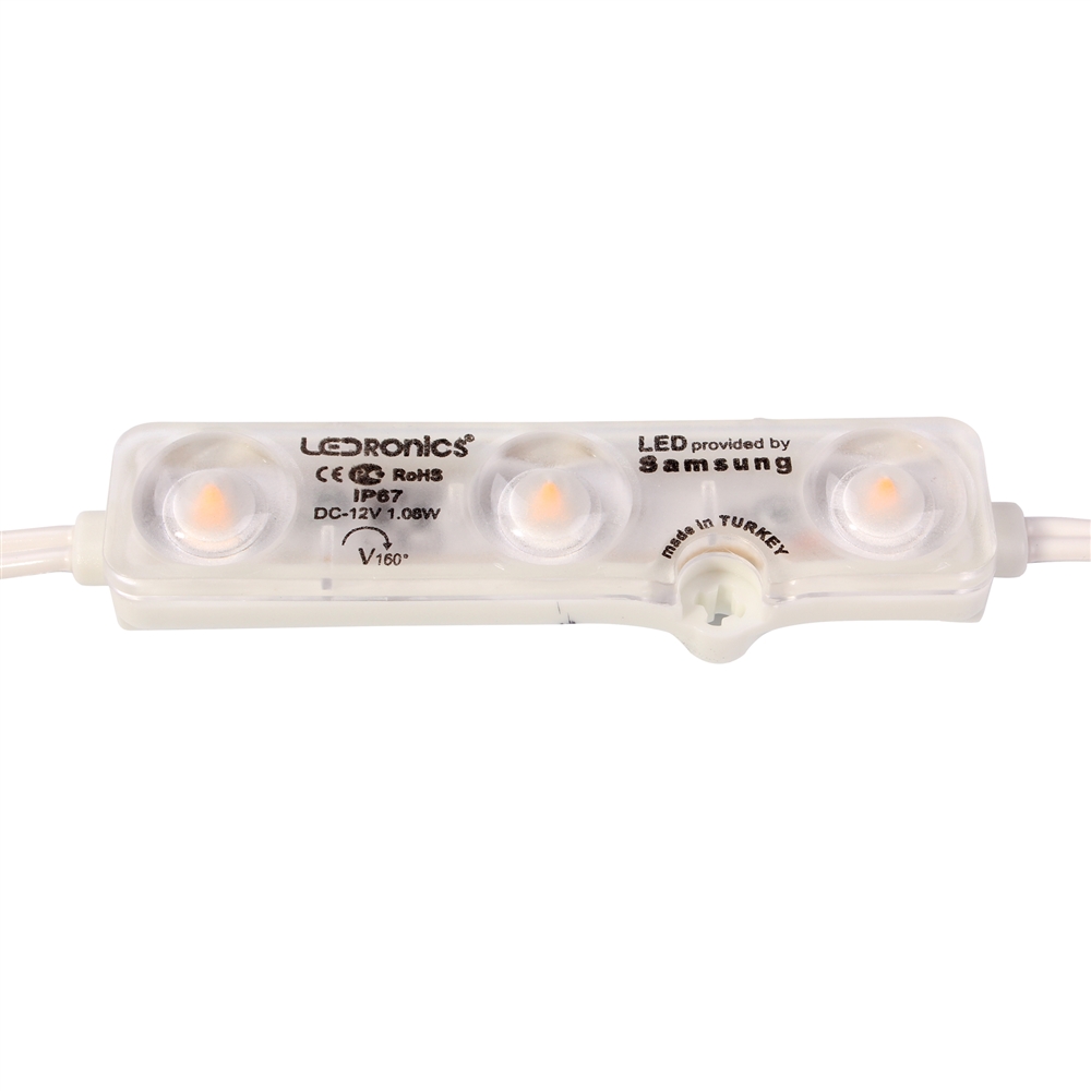 Ledronics Led Signage Module 12v Cv 1,08w Ip67 3led 160d 2.700k White ...